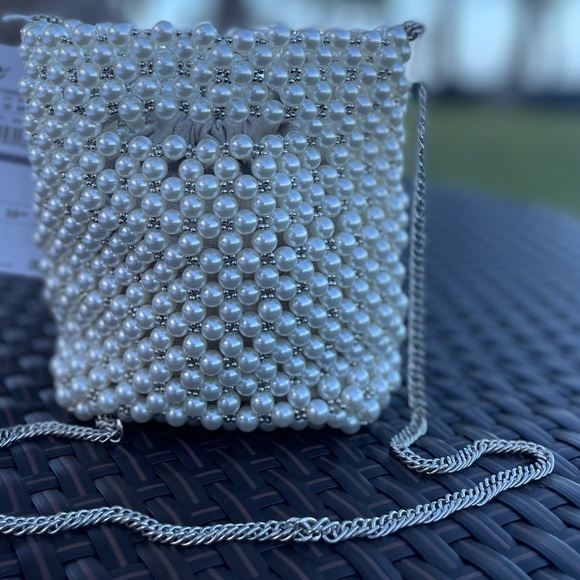 Zara | Bags | Zara Pearl Bead Mini Bucket Bag | Poshmark